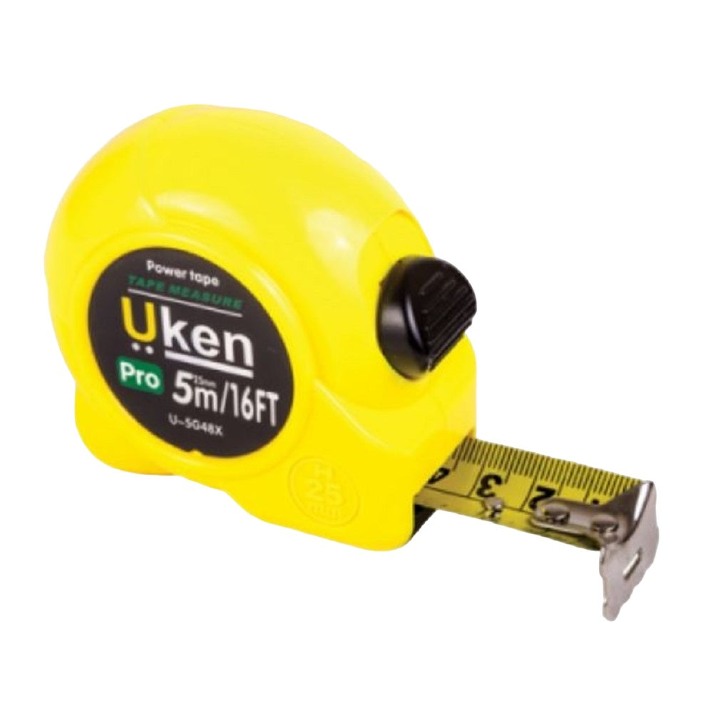 Uken Measuring Tape 5m Yellow — Bulls Hardware LLC