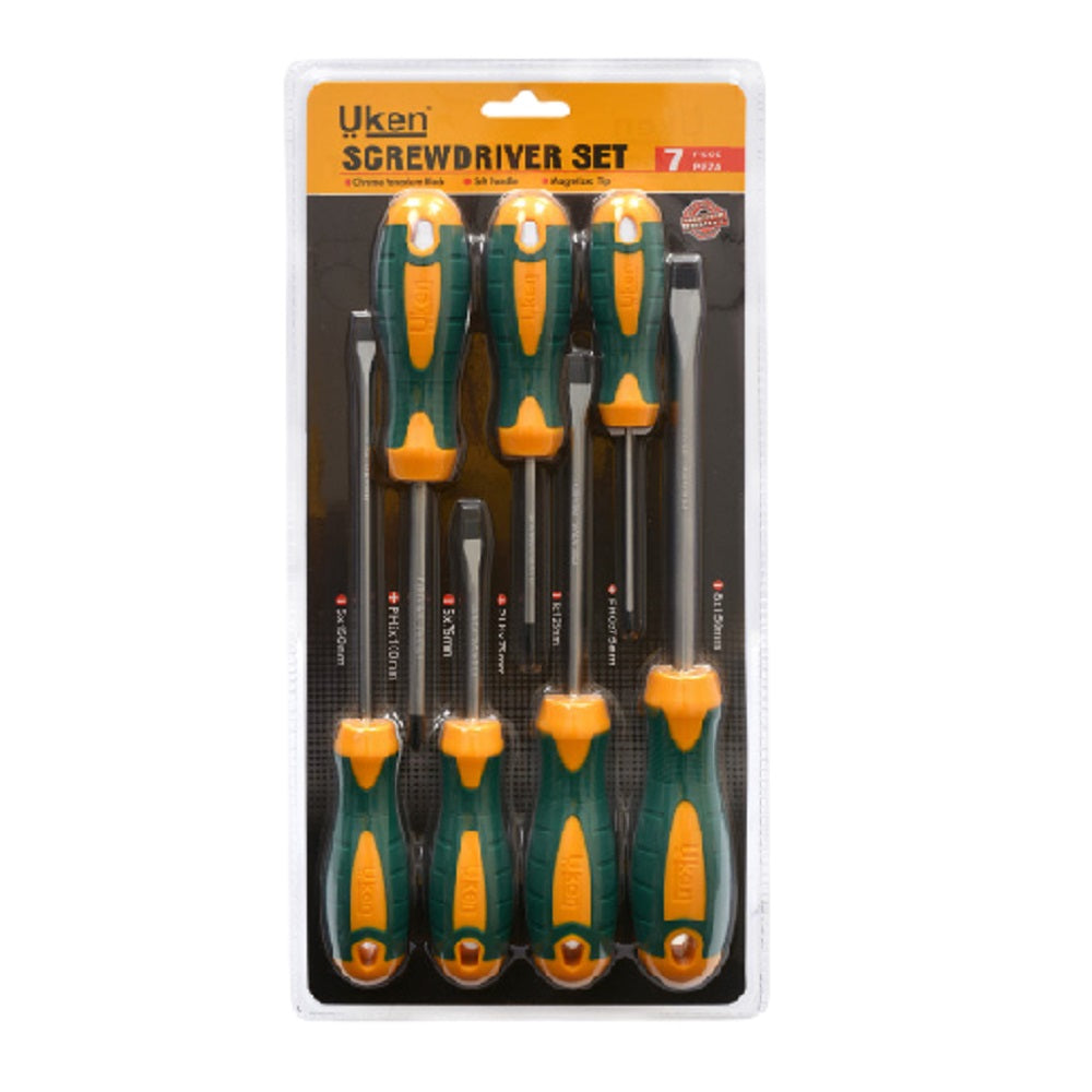 Uken Screw Driver Set 7Pcs — Bulls Hardware LLC