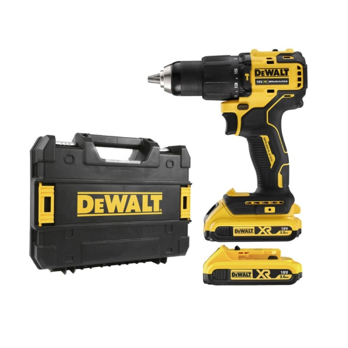 Dewalt 18v Brushless Ultra Compact Hammer Drill Driver 2 x 2.0AH Batte ...